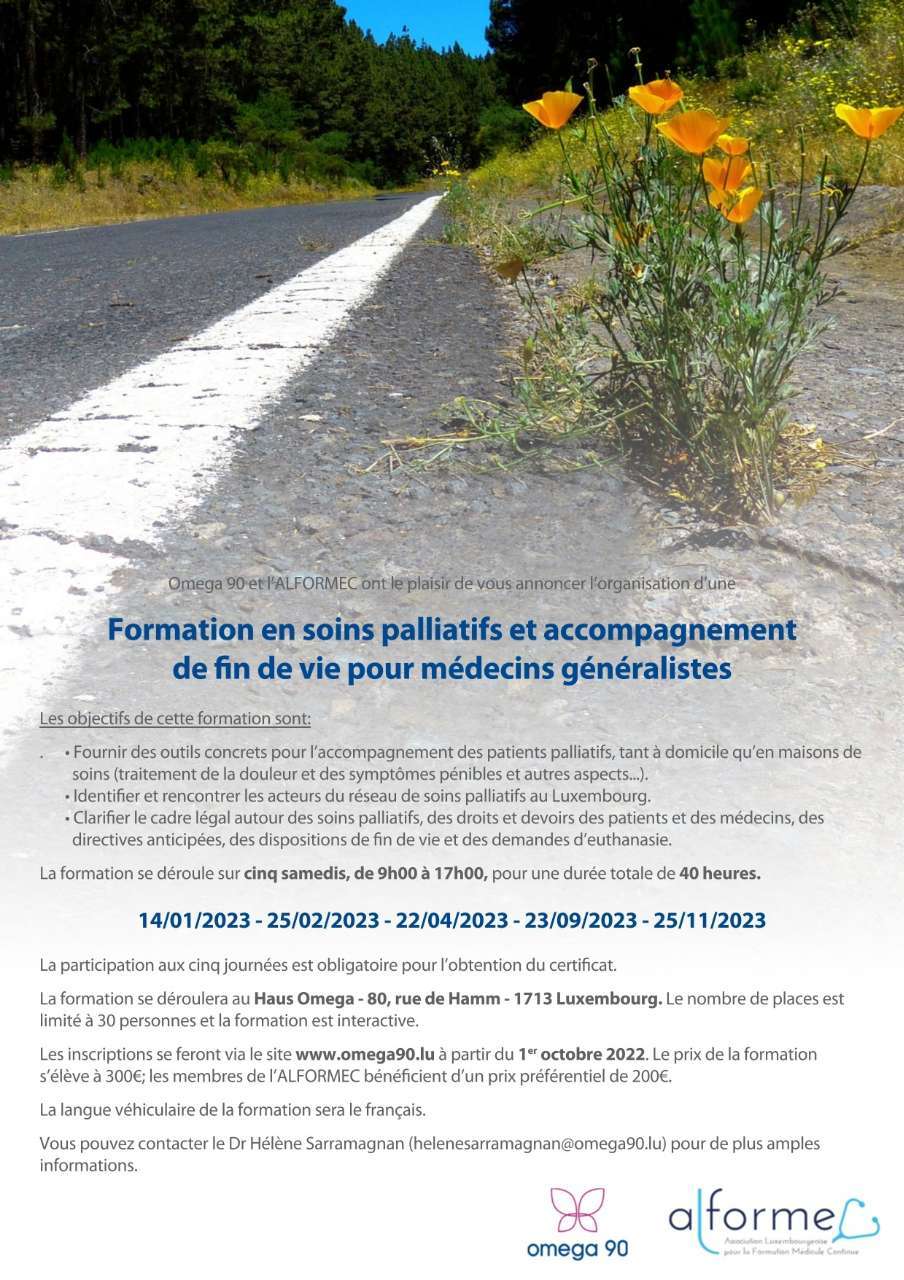 Formation en soins palliatifs et accompagnement de fin de vie pour ...